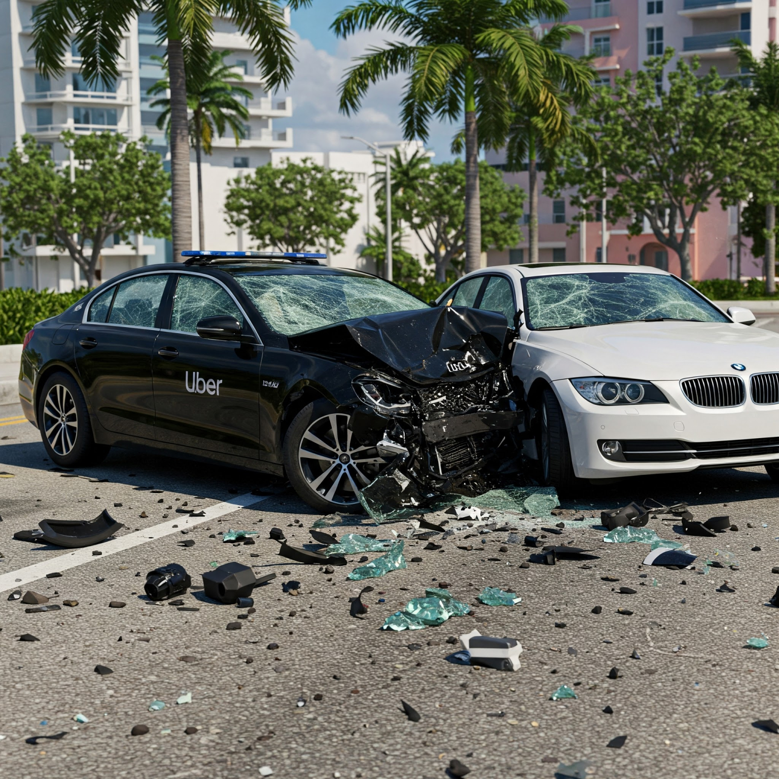 What happens if an Uber driver gets in an accident?